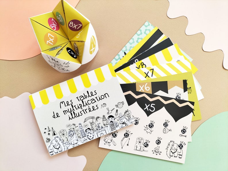 Illustrated Multiplication Tables Box, Mental Maps, Multiplication Game ...