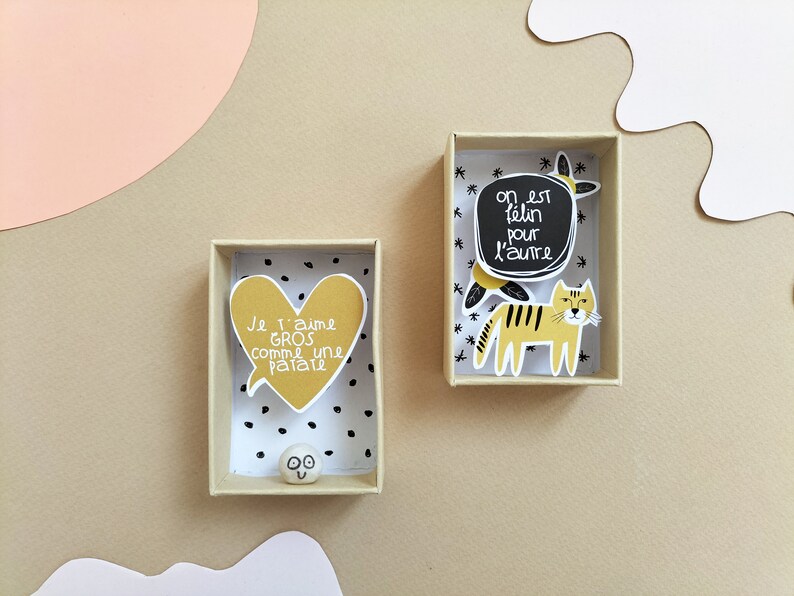 Love Message Diorama Box Small Message Box Valentine's - Etsy