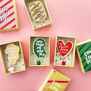 Diorama Box Love Message, Small Message Box, Valentine's Day, Valentine ...