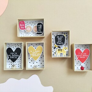 Love Message Diorama Box, Small Message Box, Valentine's Day, Valentine ...