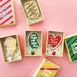 Amour saint Valentin, cadeau personnalisé, boîte message, diorama ...