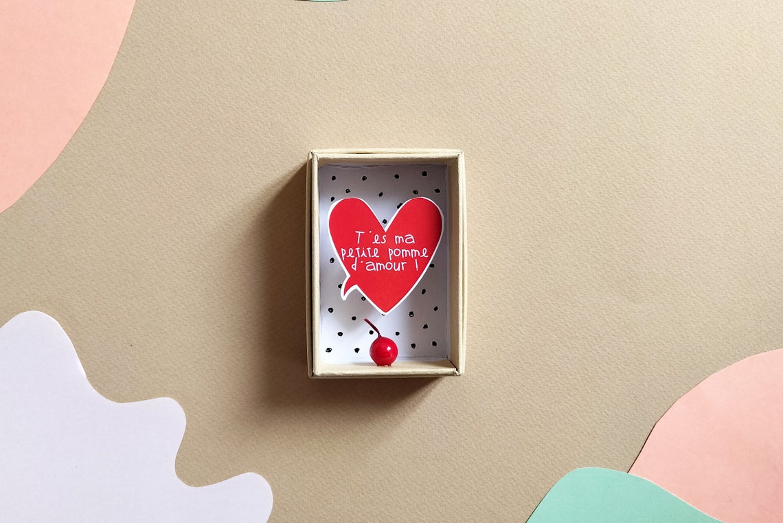 Love Message Diorama Box Small Message Box Valentine's - Etsy