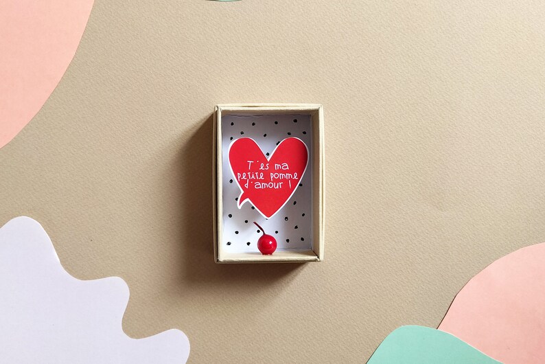 Love Message Diorama Box Small Message Box Valentine's - Etsy