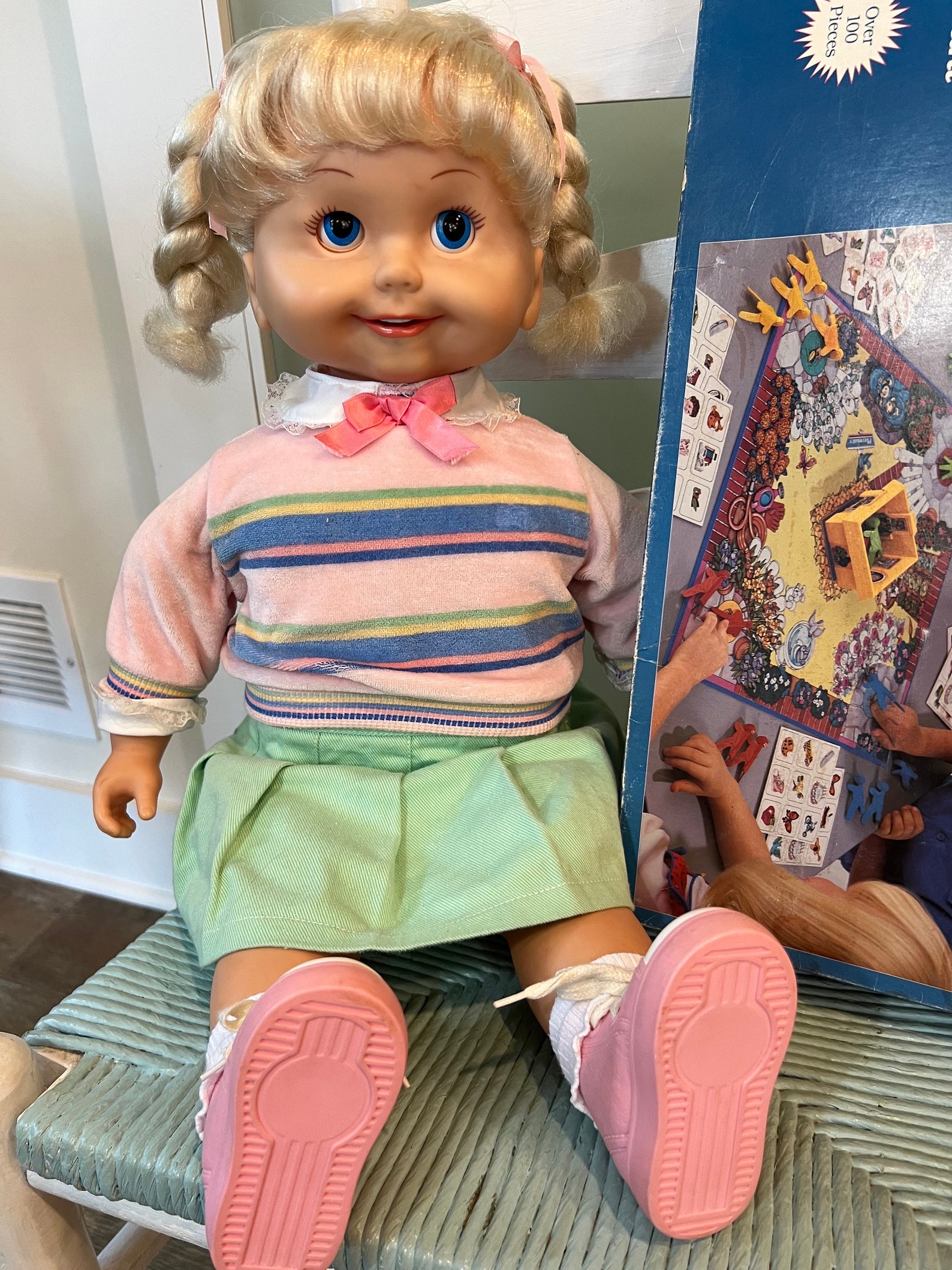 1985 Playmates Cricket Doll W/board Game, Cassettes, and Books in Great ...