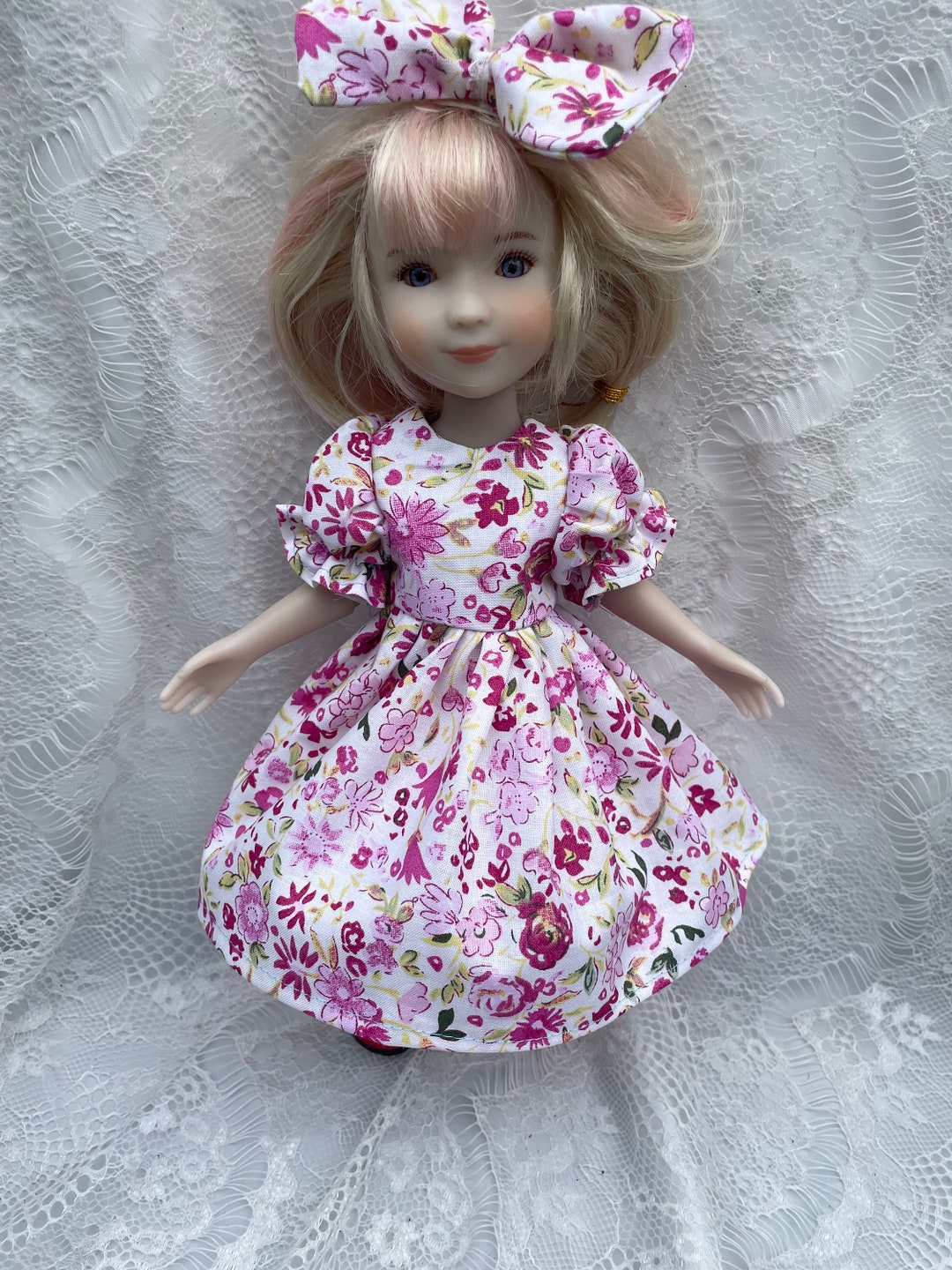 Clothing Outfit 12 Inch Syblie Ruby Doll Pink Party Floral Dress Puffy ...