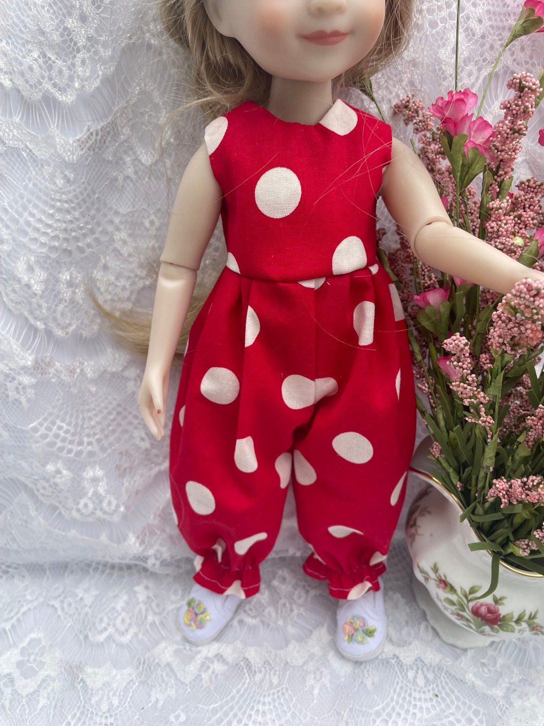 Ruby Red Fashion Friends Doll Clothes Polka Dots 14 Inch Wellie Wishers ...