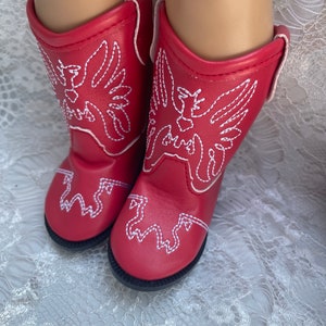 18 Inch Red Cowboy Boots Easy on Fancy Boots Great Accessory to Wear ...
