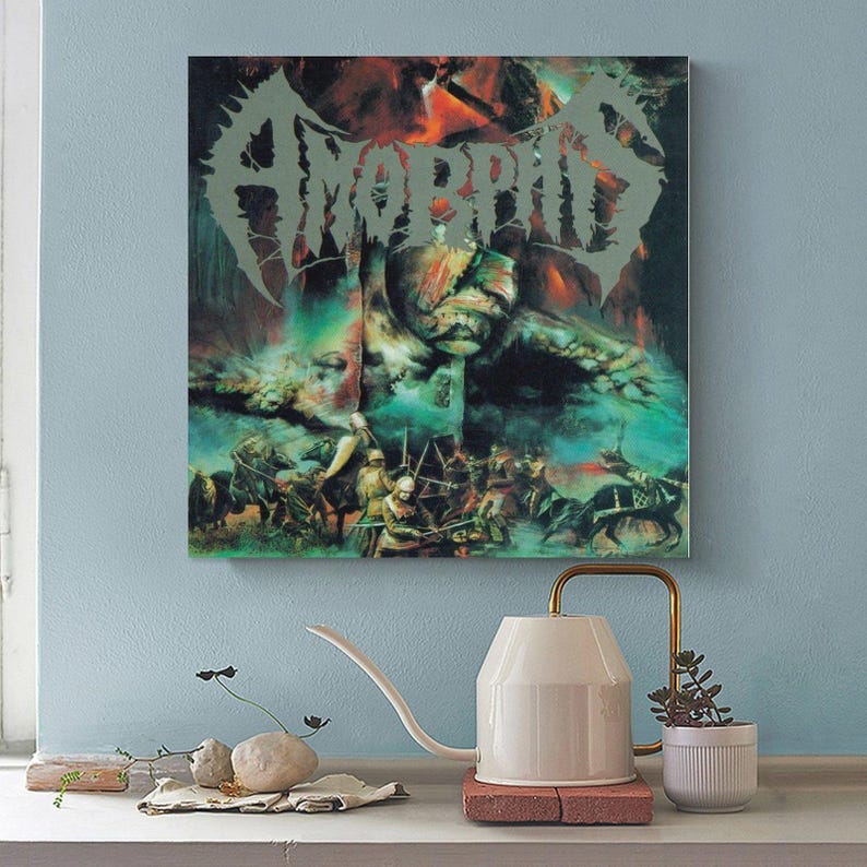 Anata Death Metal Band Album Cover Canvas Print - Epic Dark Battle Wall ...