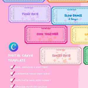 Adorable Digital Download Relationship Love Coupons - Together Tickets ...