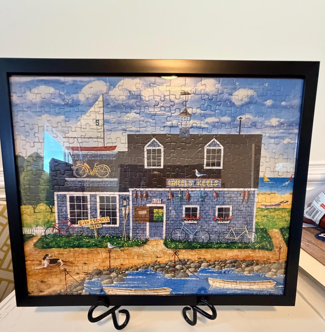 Framed Folk Art Puzzle - Etsy