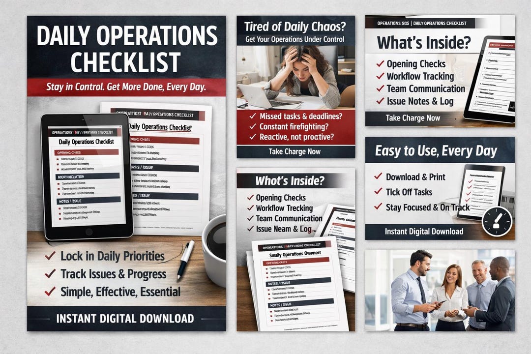 Daily Operations Checklist for Small Businesses | Operations Management ...