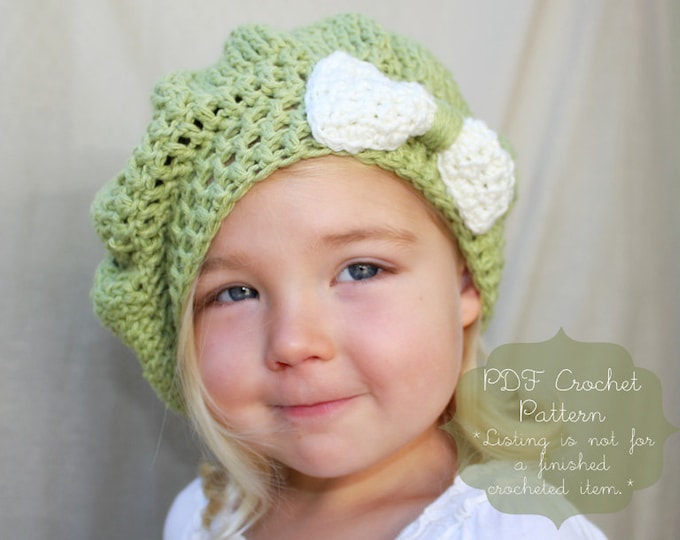 Crochet Pattern: the Eliza Tam -toddler, Child, & Adult Sizes- Bow ...