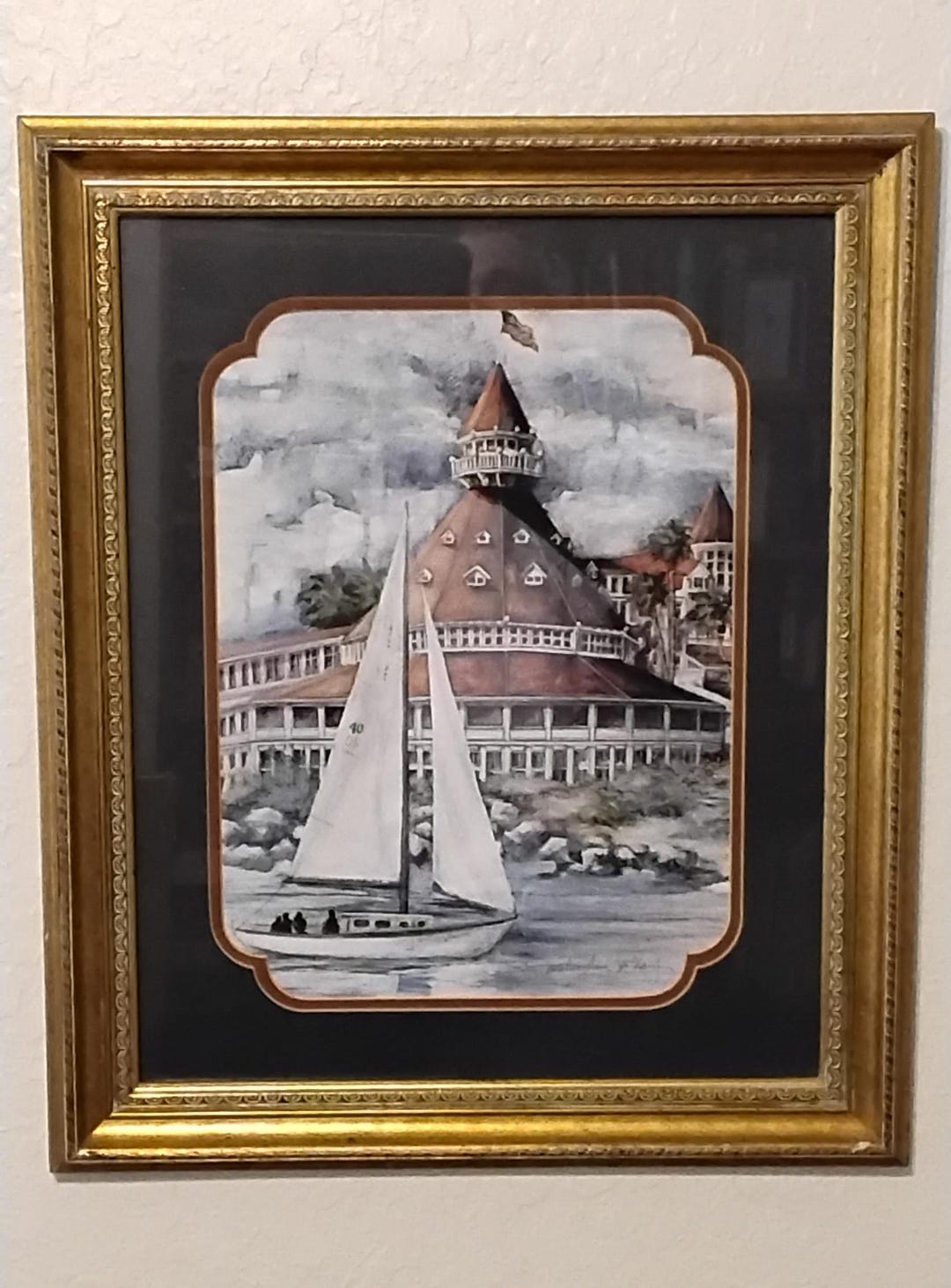 Vintage Hotel Del Coronado Framed and Personally Signed by Sue ...