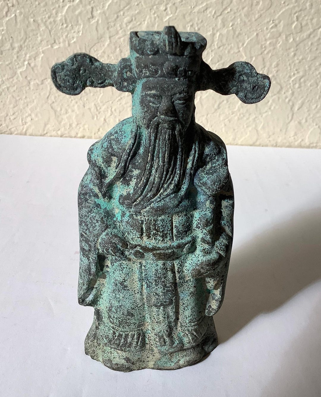 Vintage, Rare Cast Bronze Feng Shui~lu Xing~god of Wealth~5.75 ...