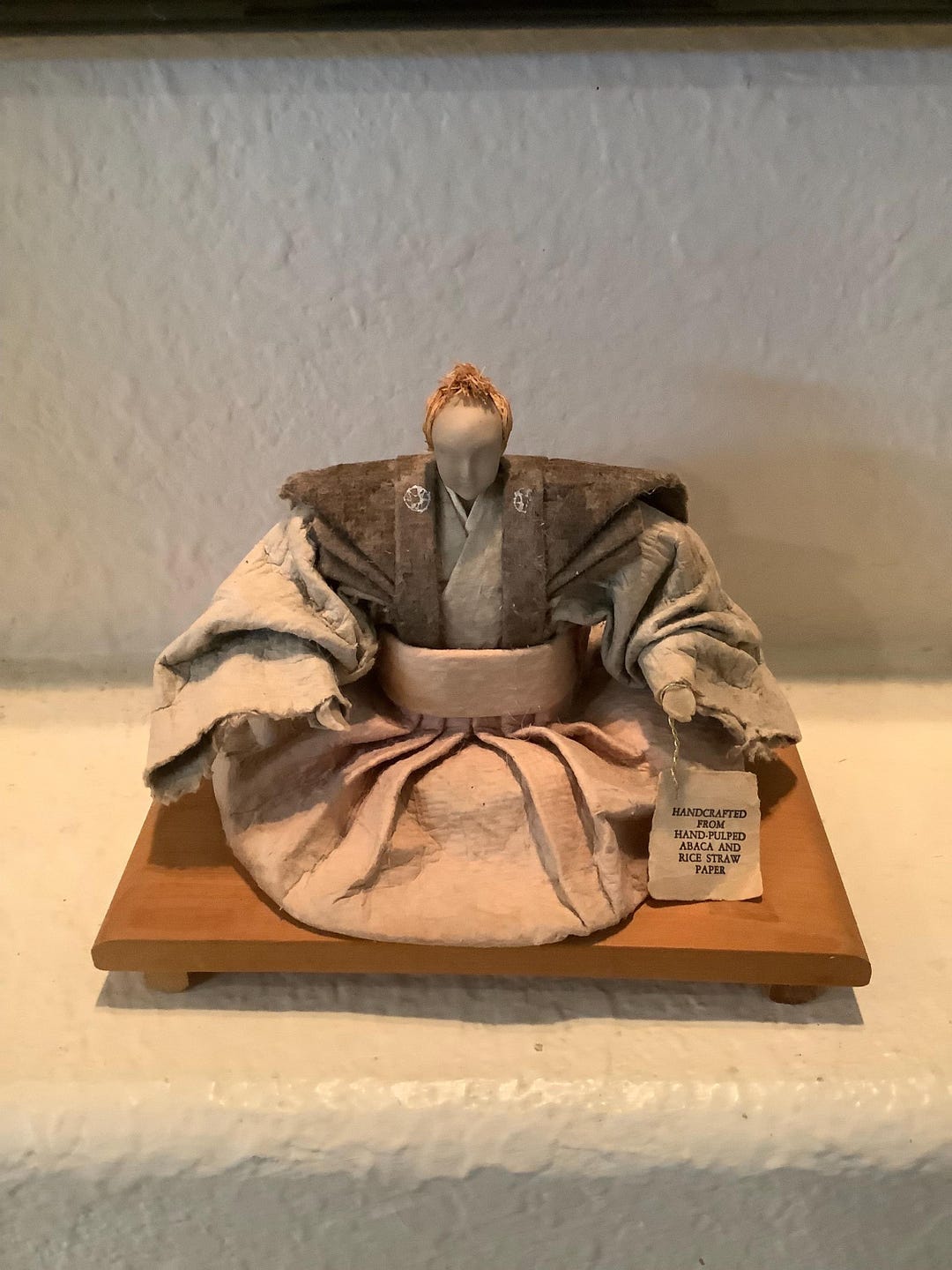Handcrafted Japanese Samurai Doll: Washi Paper Mache Figurine With ...