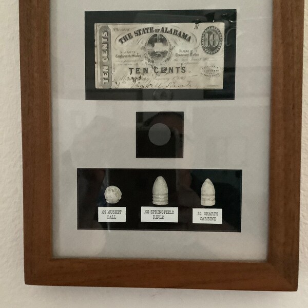 Civil War Bullets Framed - Etsy