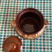 Vintage Dark Brown Drip Glaze Bean Pot Stoneware Pottery - Etsy