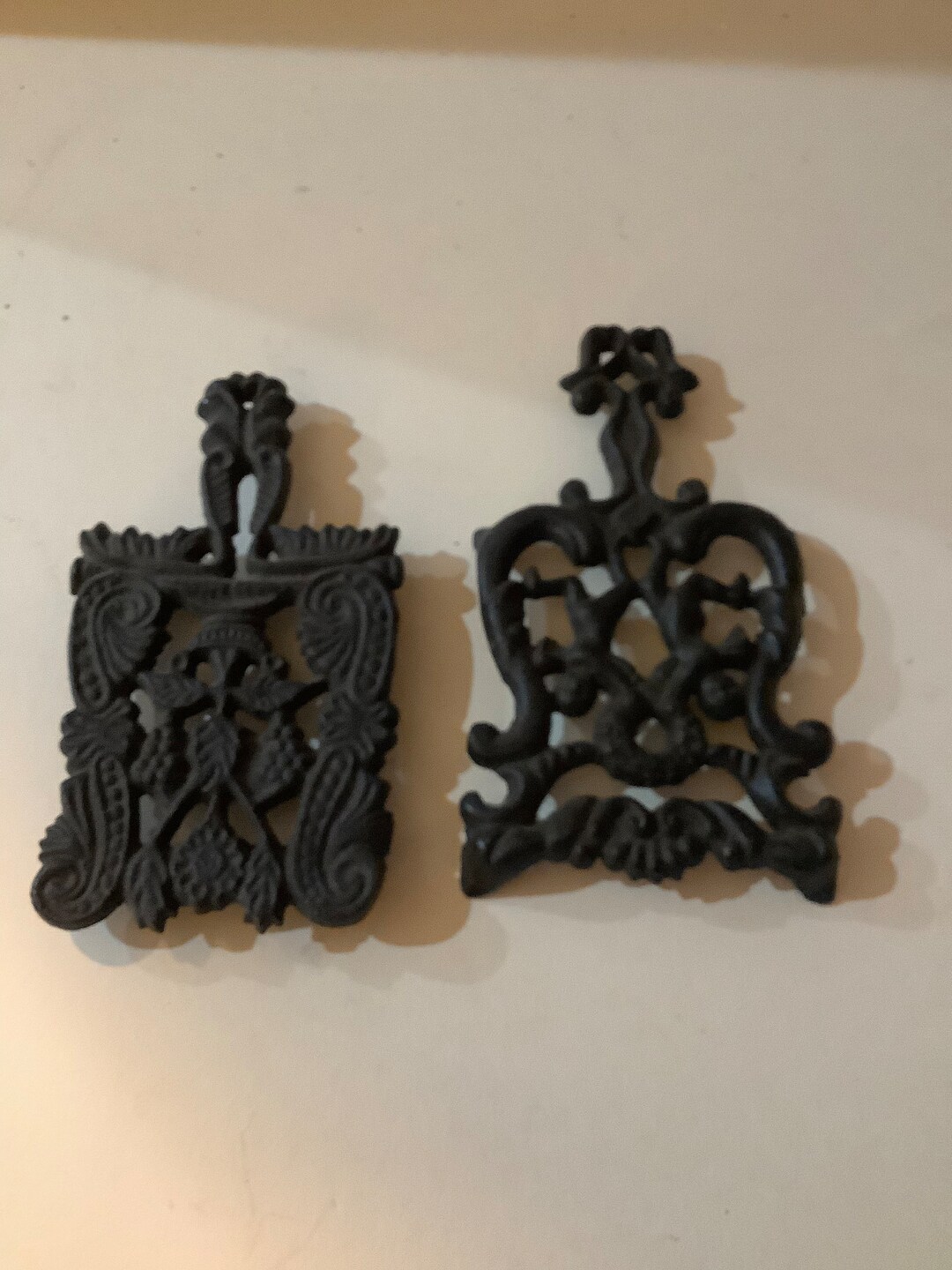 Set of Two~ Wilton Trivets ~vintage ~ Cast Iron~ Hot Plate ~5" High ...