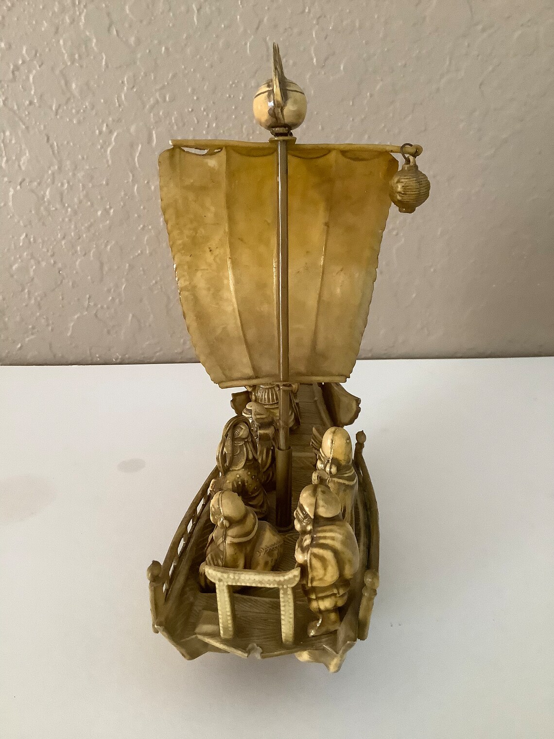 Vintage Resin/plastic Chinese Characters & Carved Dragon Junk - Etsy