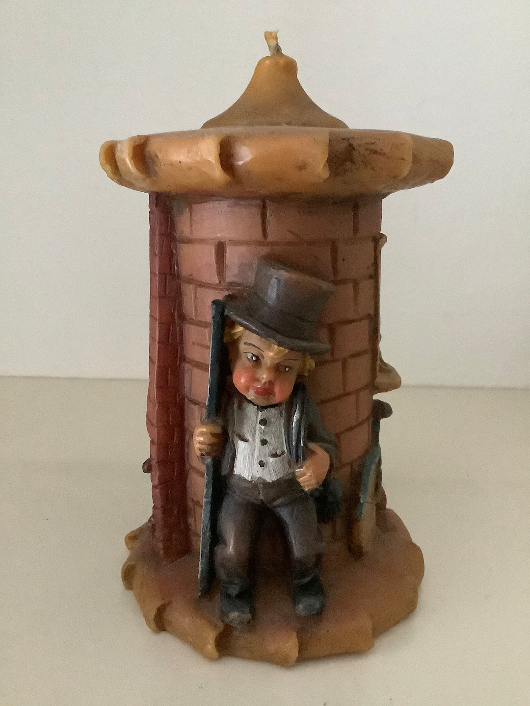 Vintage German Handmade Candle With Original Label~boy With Bike-unused ...