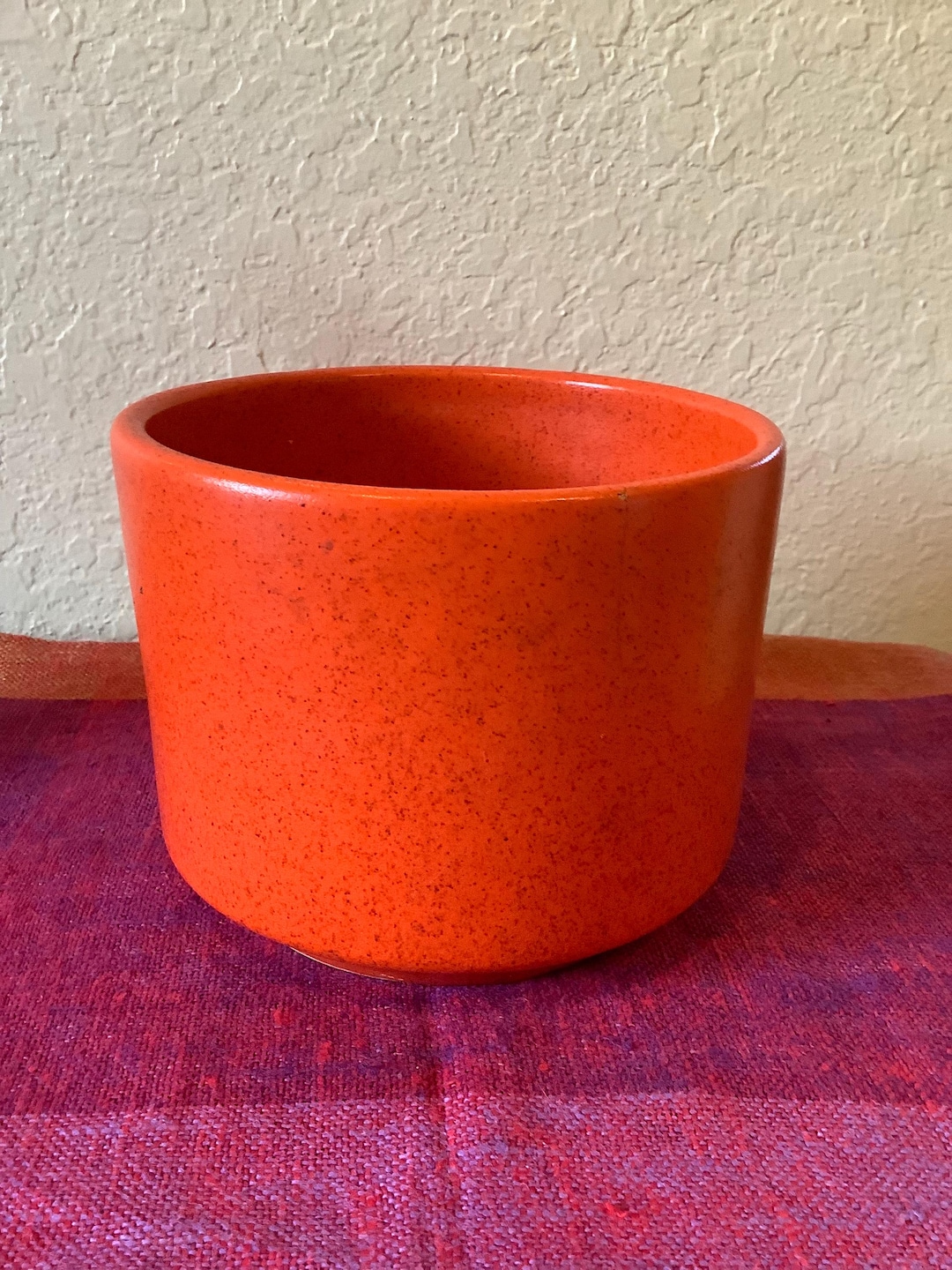 Vintage 70s Gainey Ceramics Planter: Mid Century Modern Speckled Orange ...