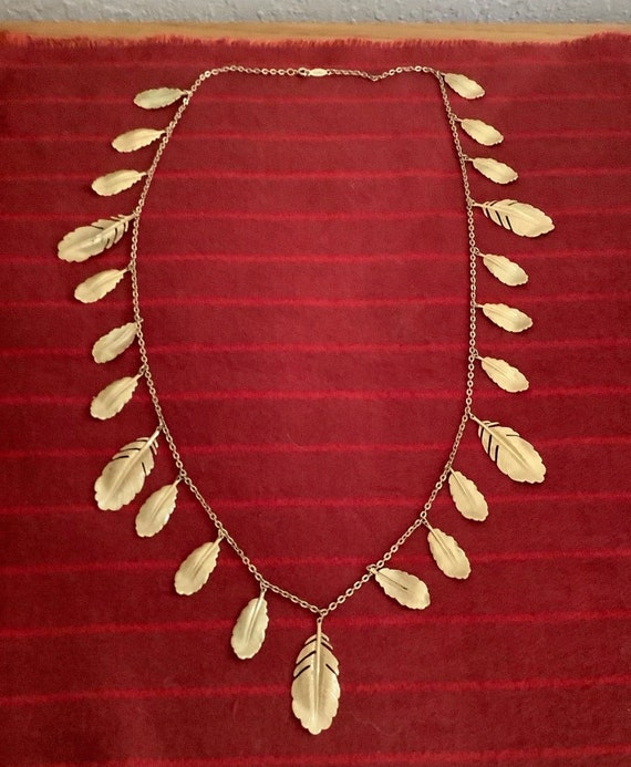Vintage~NAPIER~1980s Brass With Gold Wash~ Necklace. … - Gem