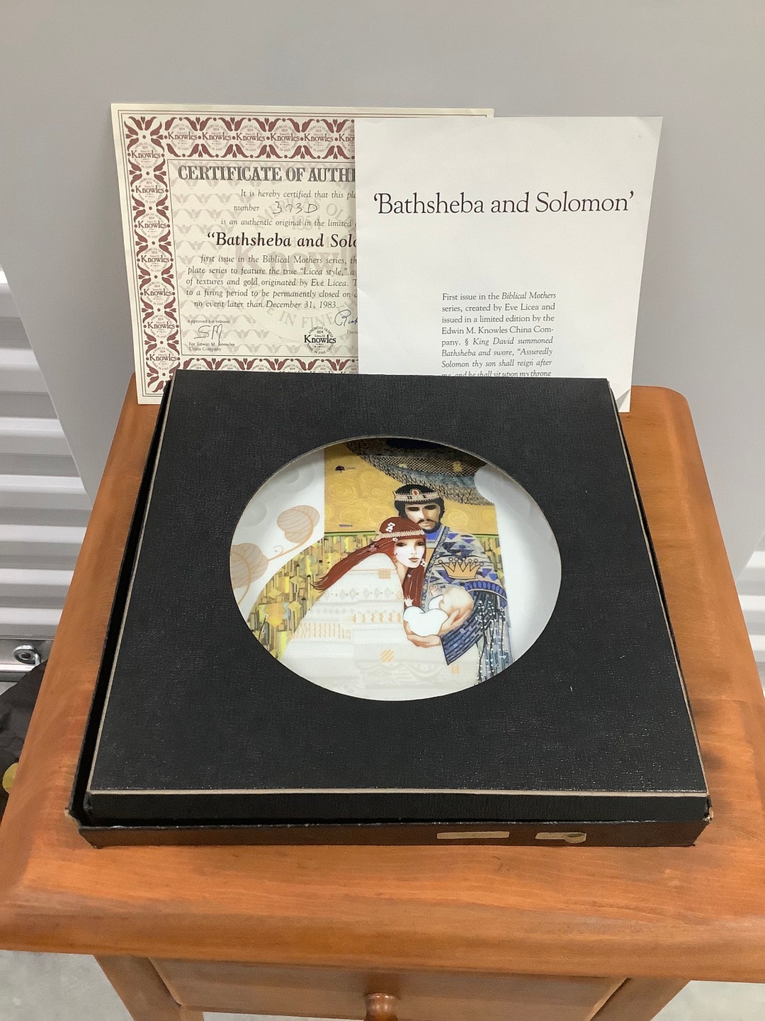 Bathsheba and Solomon Collector Plate: Knowles Biblical Mothers Series ...