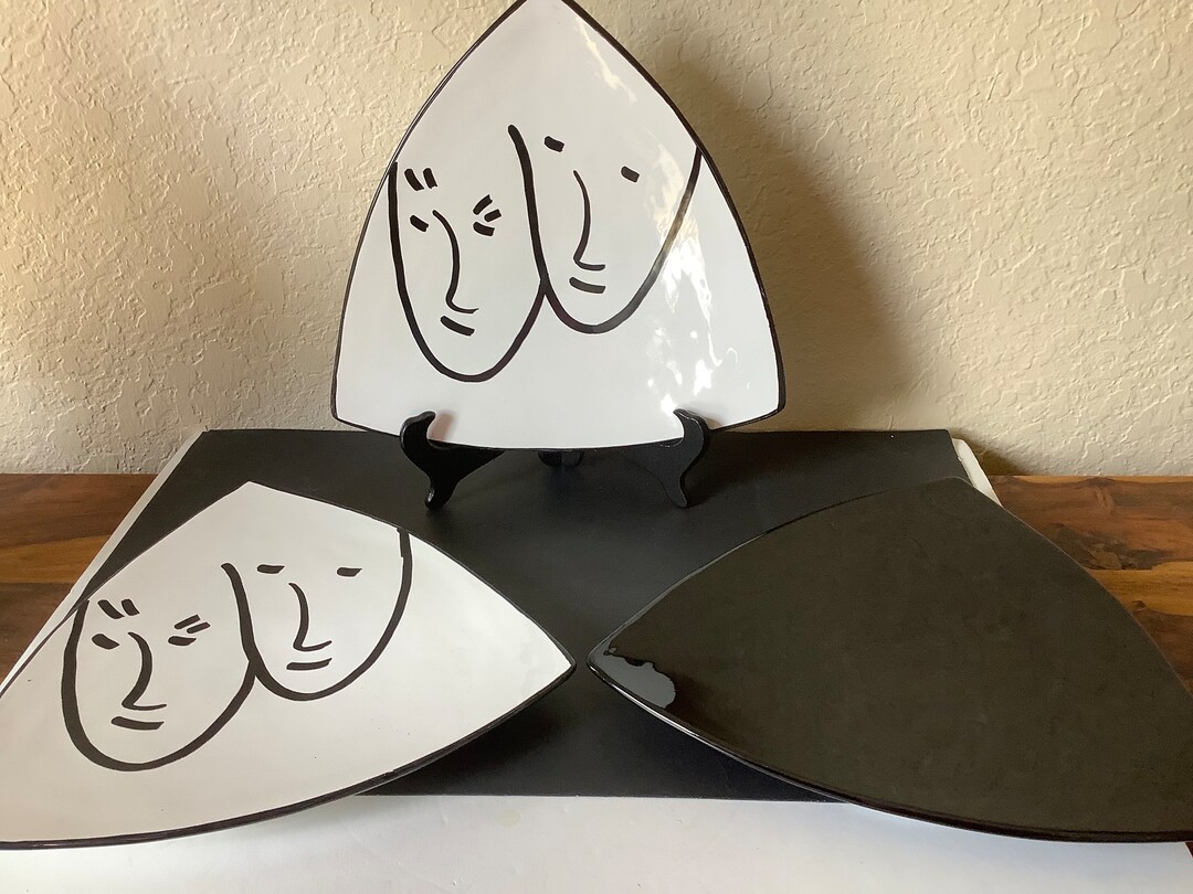 Vintage Macy's Plates: Hand-painted Faces, Made in Italy - Etsy