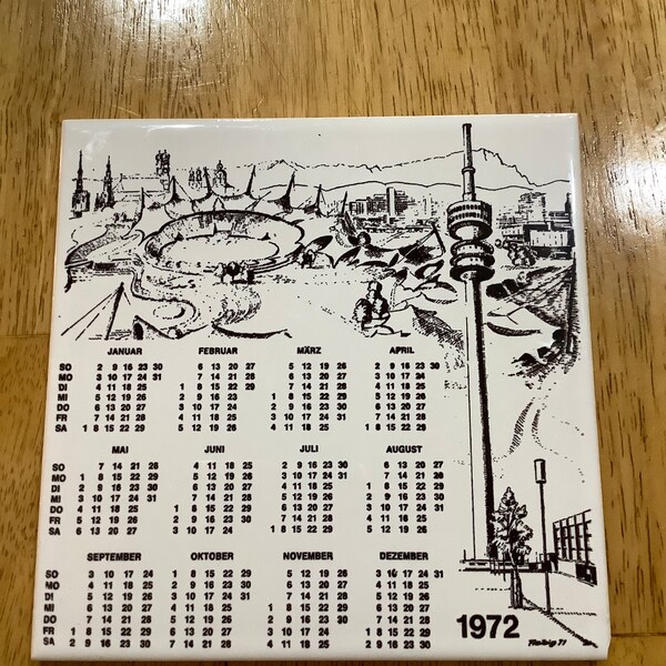 1972 Calendar - Etsy