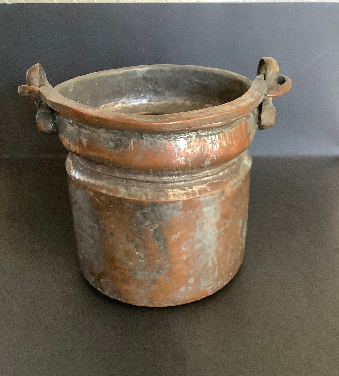 Antique Copper and Mixed Metal Cauldron With Handle - Etsy