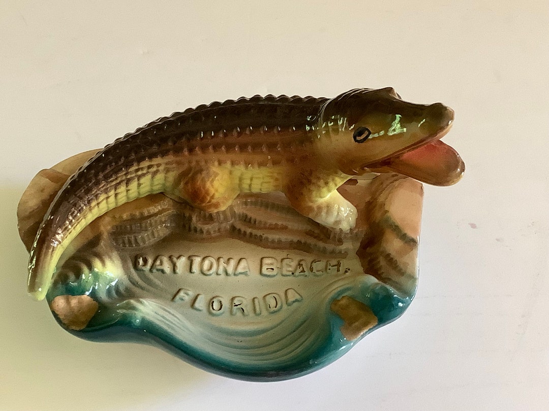 Vintage Daytona Beach Ceramic Florida Souvenir Gator Alligator Cigar ...