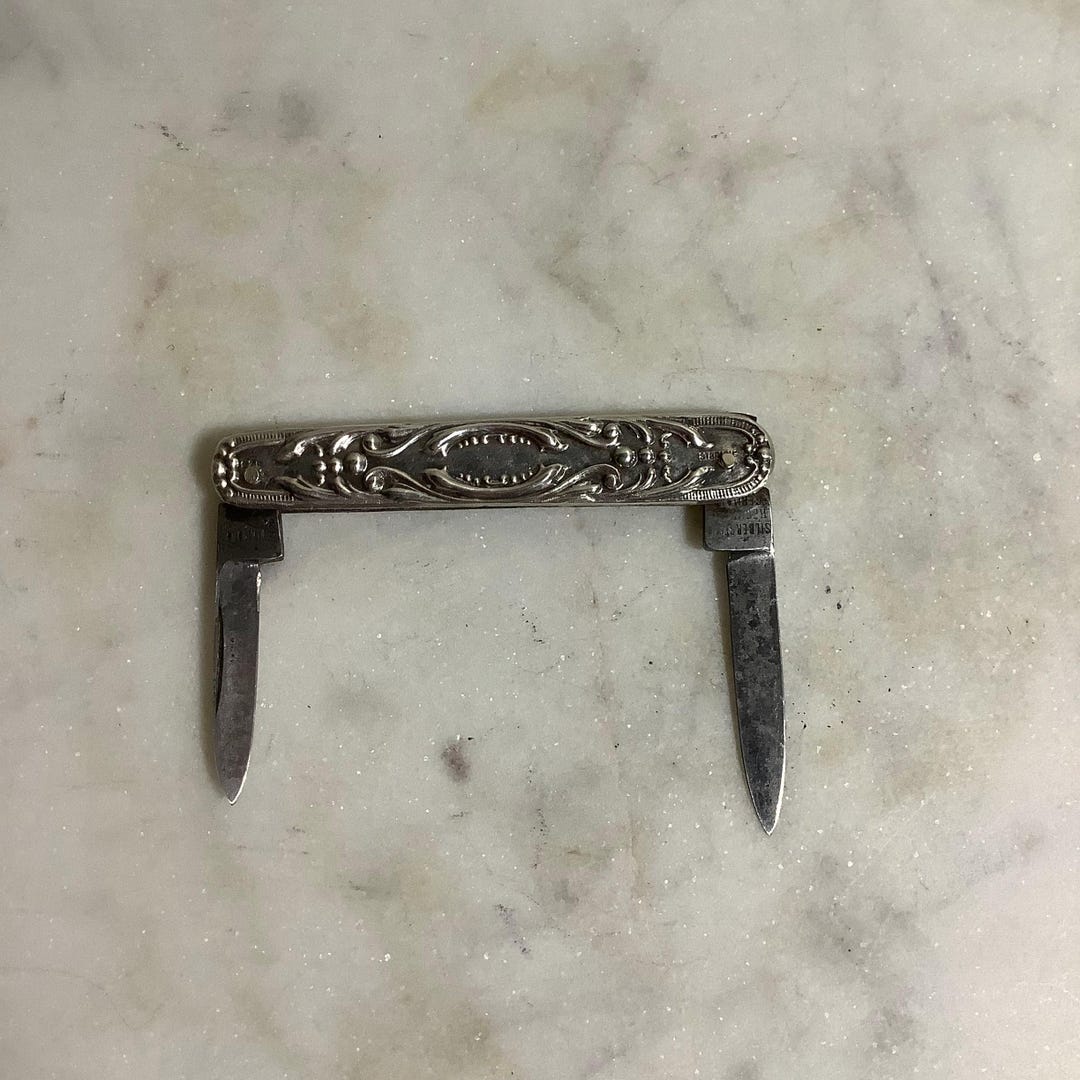 Antique Diamond Knife Co Germany 925 Sterling Silver Small Paring ...