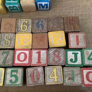 Vintage Lot of 81 Wooden Alphabet Blocks (1970s)~3 Styles of Blocks ...