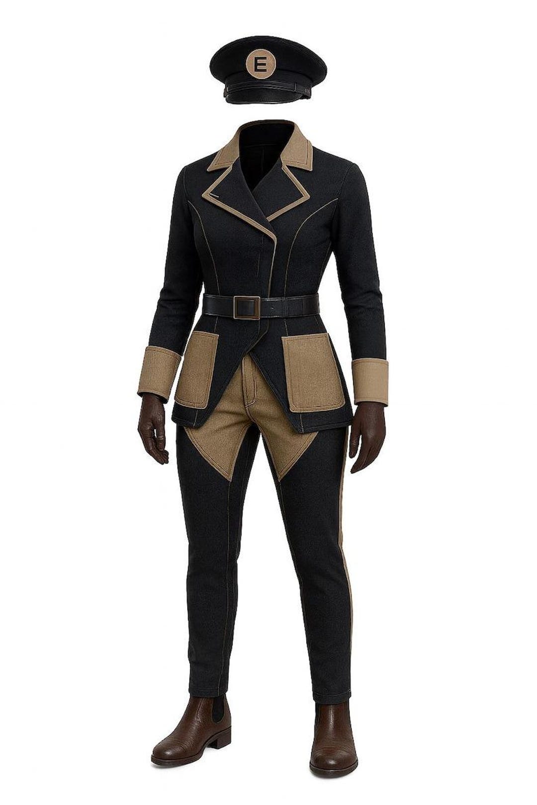 Unisex Fallout 76 Enclave Officer Cosplay Uniform Costume Set With Hat ...