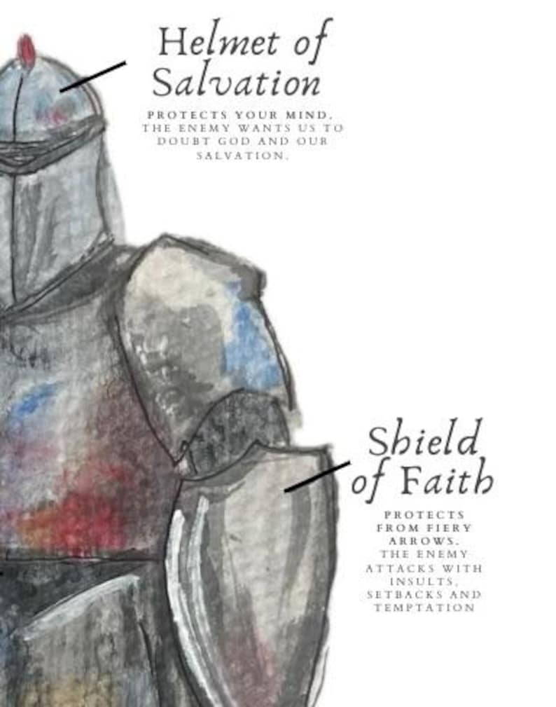 Armor of God Printable Art: Knight Bible Verse, Ephesians 6 (digital ...