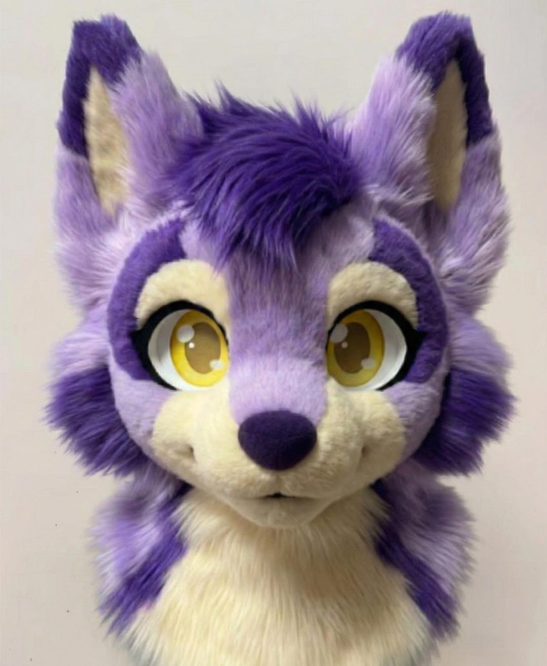 Purple Baby Wolf Toony Fursuit Head Commission, Custom Fursona Costume ...