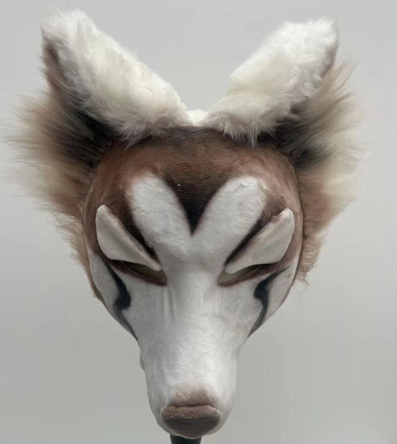 Realistic Gray Wolf Therian Mask, Premade Realisitic Wolf Mask ...