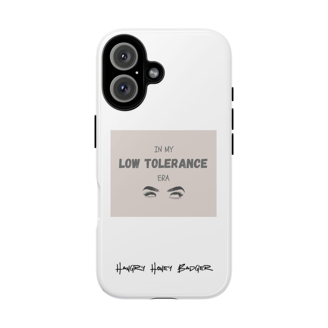 Low Tolerance Era Phone Case | Minimalist Eyebrow Illustration - Etsy