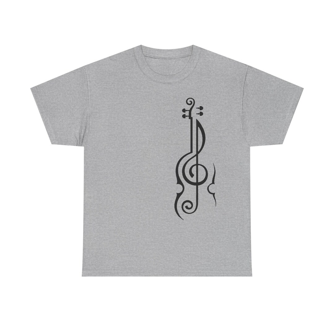 Treble Clef Violin Outline T-shirt | Music Note Graphic Tee - Etsy