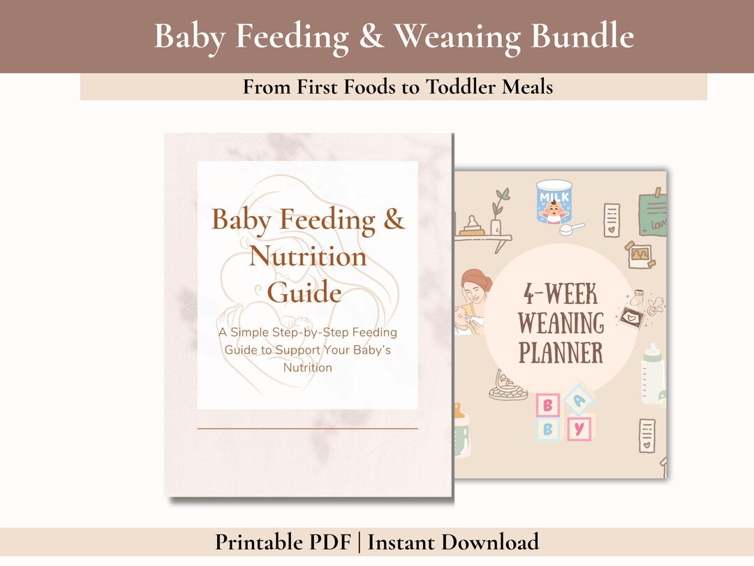 Baby Feeding & Weaning Planner Bundle | 4-week Weaning Plan, First ...