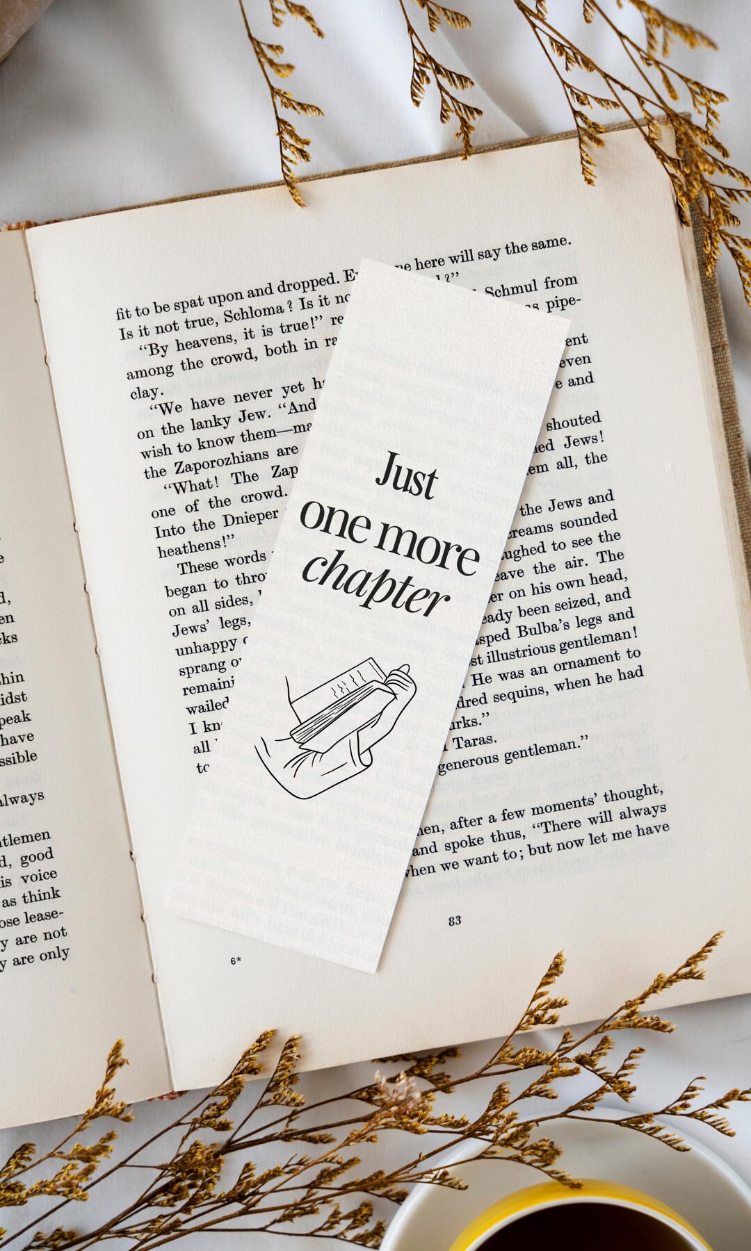 Just One More Chapter Bookmark – Book Lover Gift | Premium Glossy ...
