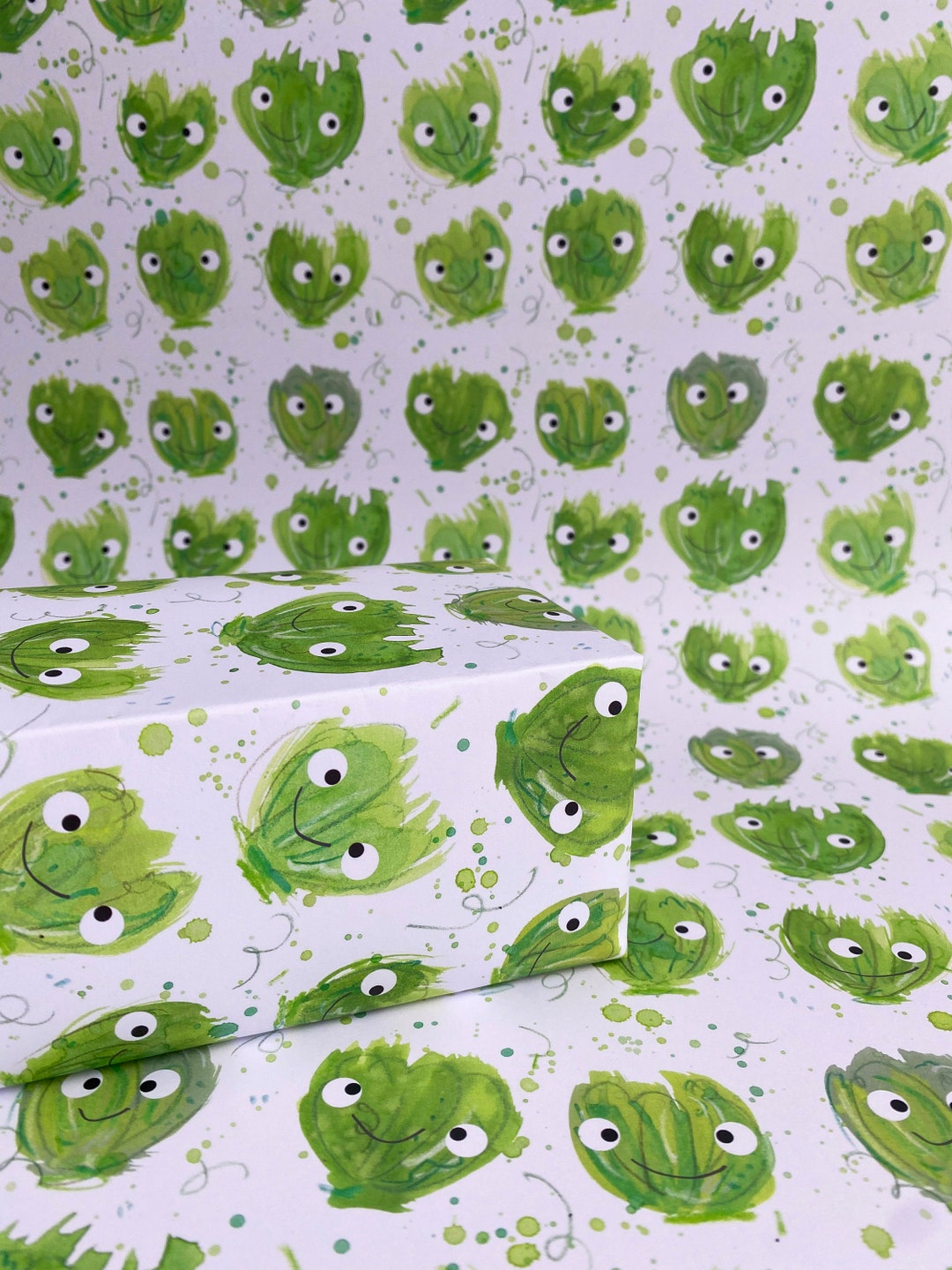 Brussel Sprout Christmas Wrapping Paper Gift Wrap - Etsy UK