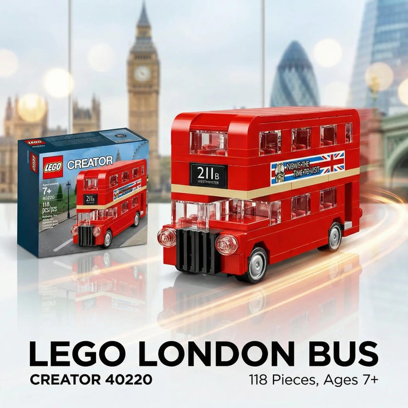 LEGO London Bus Creator 40220 | Iconic Red Double-decker | Collectible ...
