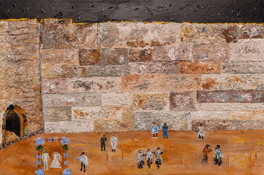Kotel- Western Wall-kotel at Midnight Painting – Jerusalem Wall Art ...