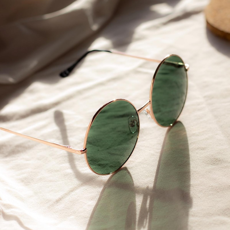 Gold Rim Women Sunglasses - Etsy