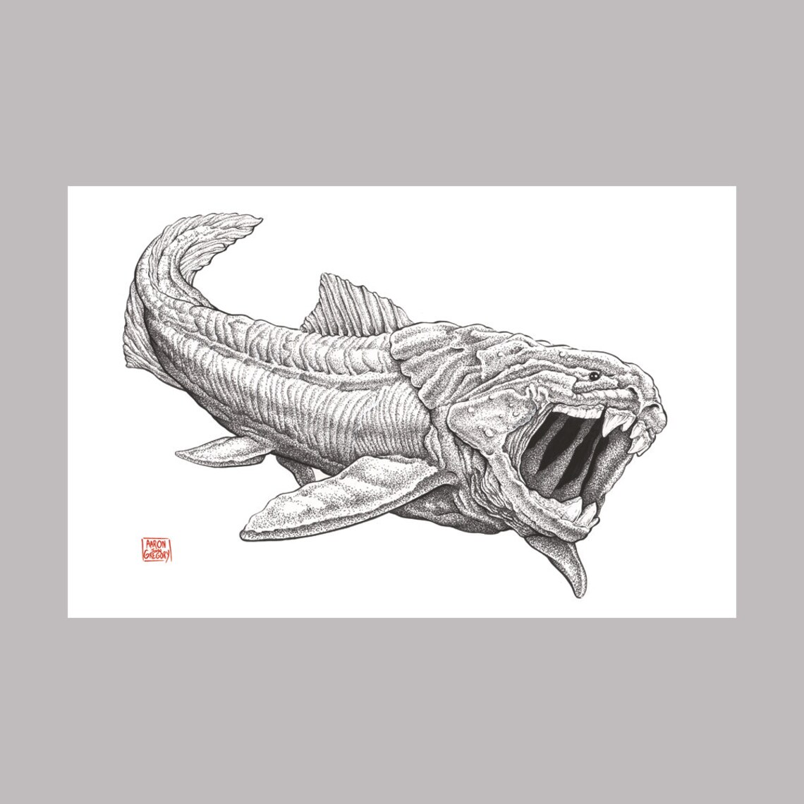 Art Print: Dunkleosteus 11 X 17 Color Print on White - Etsy