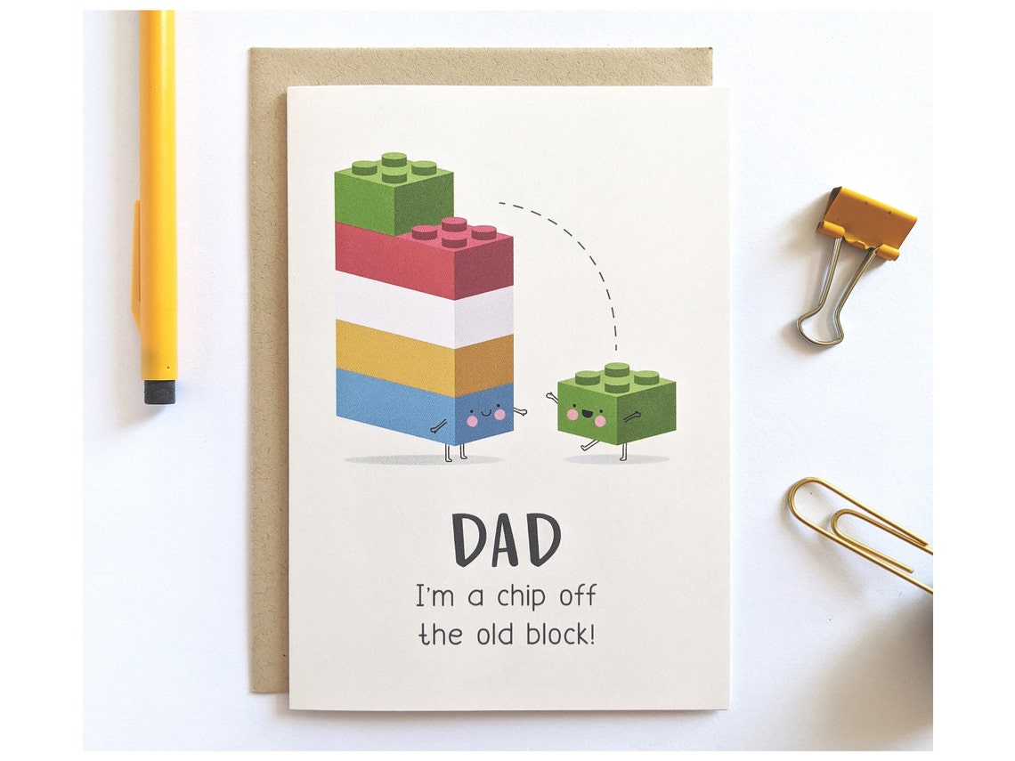 Lego Father's Day Card - Funny Father's Day - Father's Day - Lego Card ...