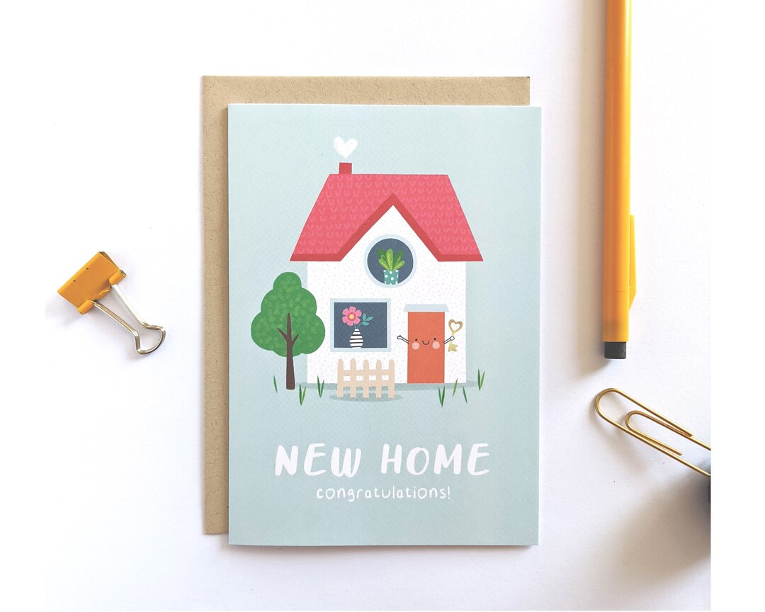 Cute New Home Card New House Card Housewarming Card - Etsy