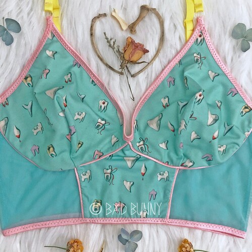 Black TEETH BRA - Etsy