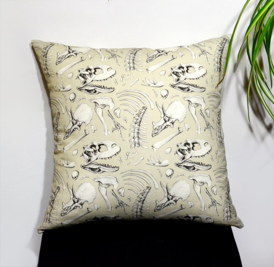 Natural Dinosaur Bones Pillow Cover Original Art Home Decor 18 Inch - Etsy